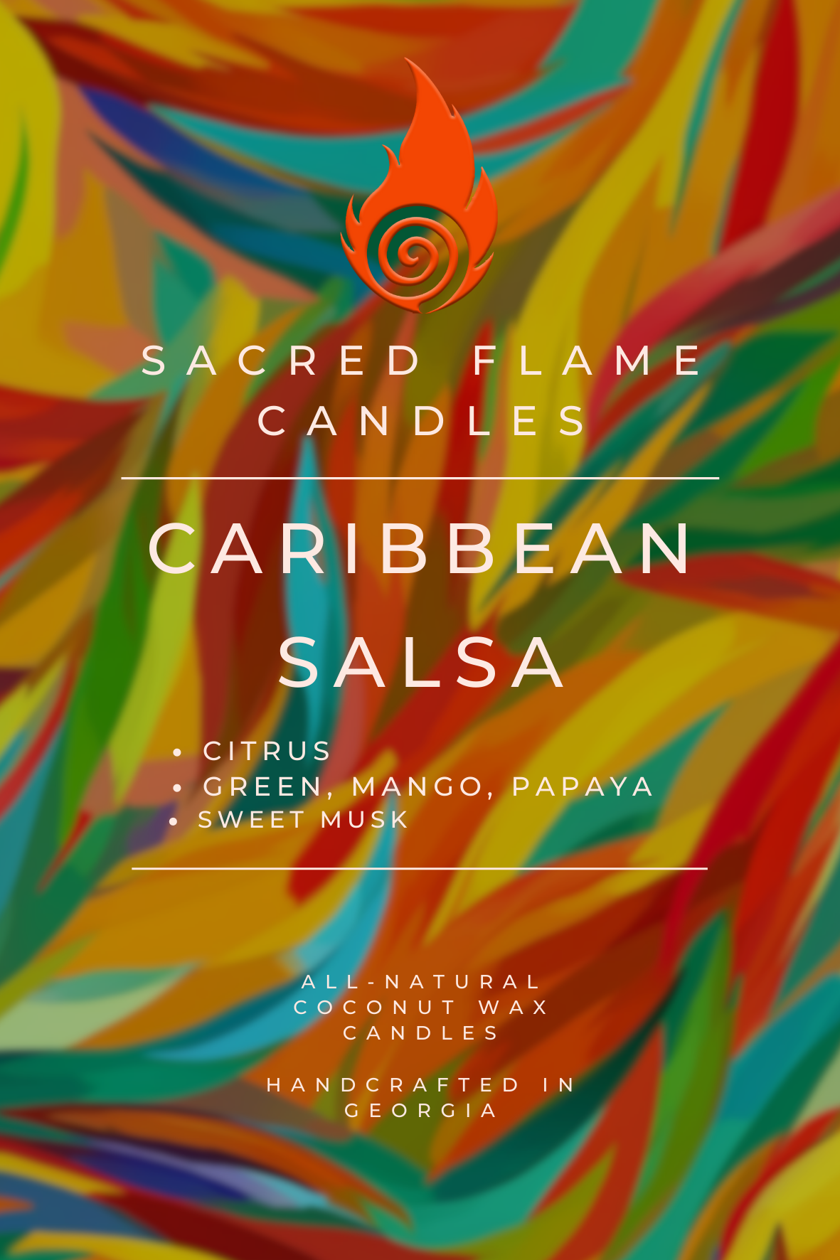 Caribbean Salsa Candle – Sacred Flame Coconut Soy Candles